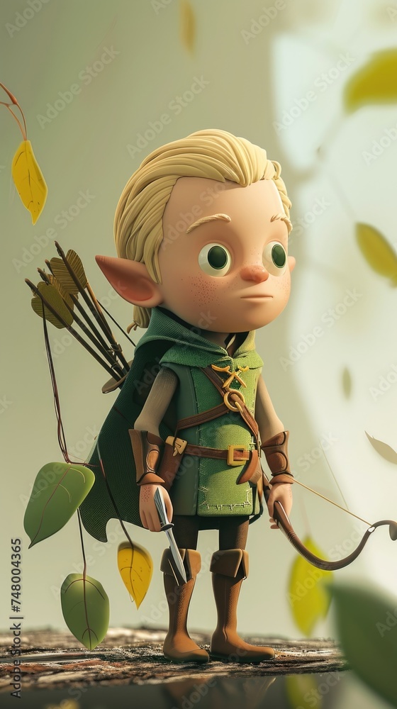Cartoon digital avatars of Legolas, the Woodland Hunter Stock ...