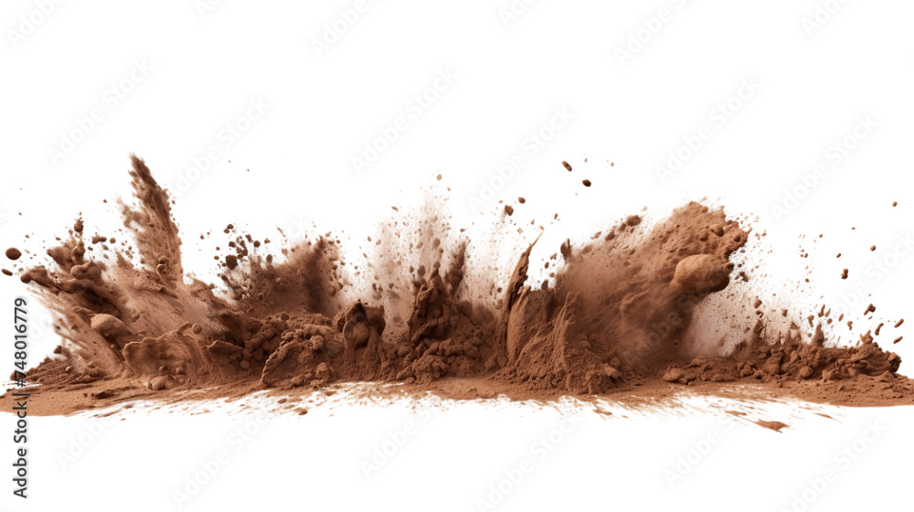 Mud Splash from a Construction Site, Realistic Portrait Isolated On PNG ...