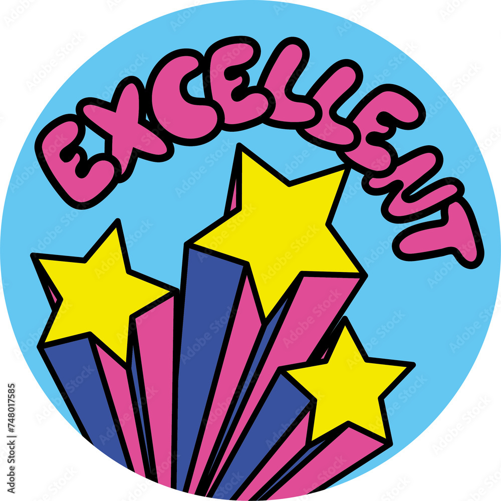 School labels. Award stickers for student, children, Learning ...