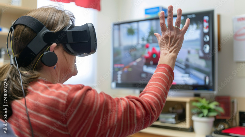 A patient using hand gestures to interact with objects in the augmented ...