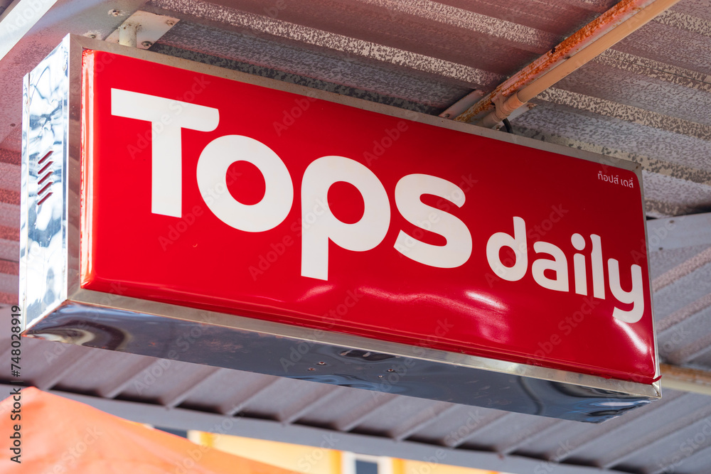 Pattaya, Thailand - 20 December, 2023: Tops Daily convenience store ...