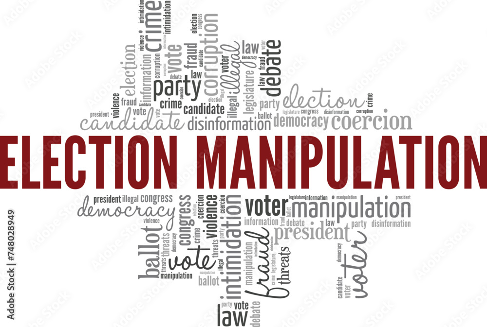 Election Manipulation word cloud conceptual design isolated on white ...