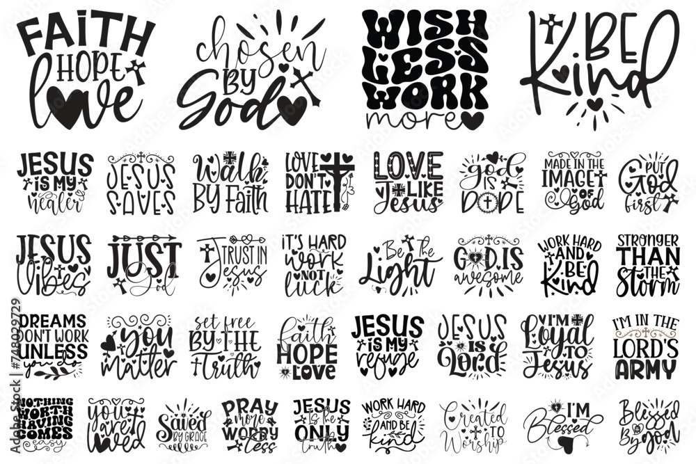 Jesus svg bundle, religious quotes bundle, christian bundle svg ...