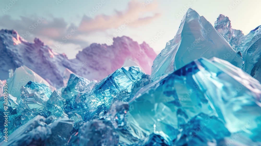 Cartoon digital avatars of Glacial Frost Stock Illustration | Adobe Stock