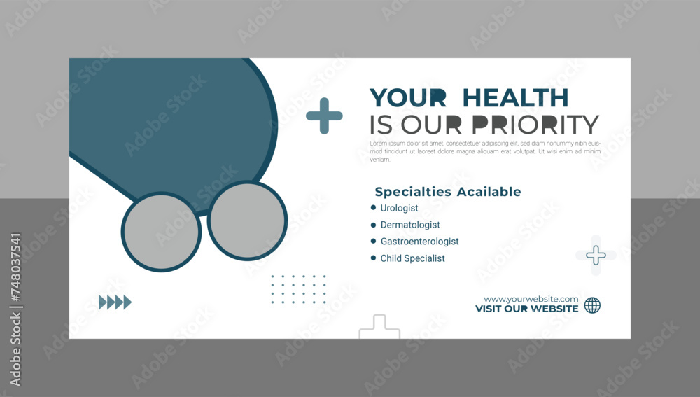 Modern professional medical healthcare social media cover design ...