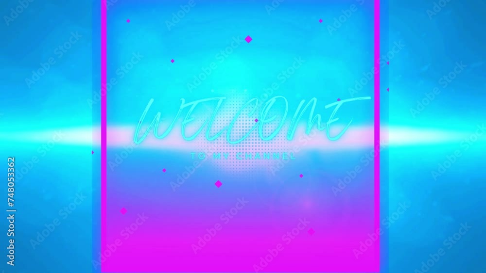 welcome animation sign in colorful on black background. luxury welcome ...