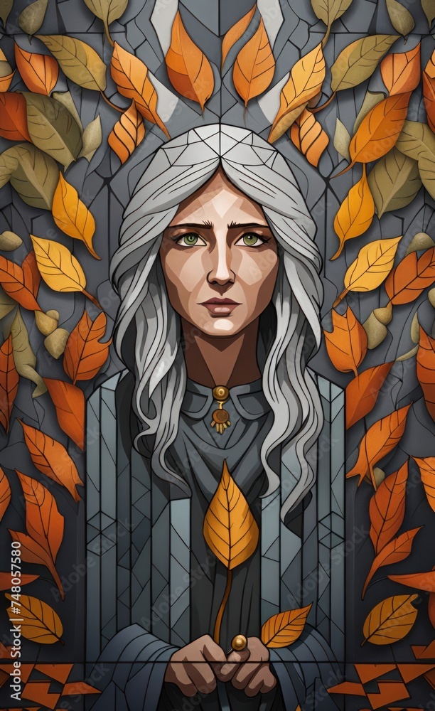 Beautiful crone on geometric wall pattern, can be used as wallpaper ...