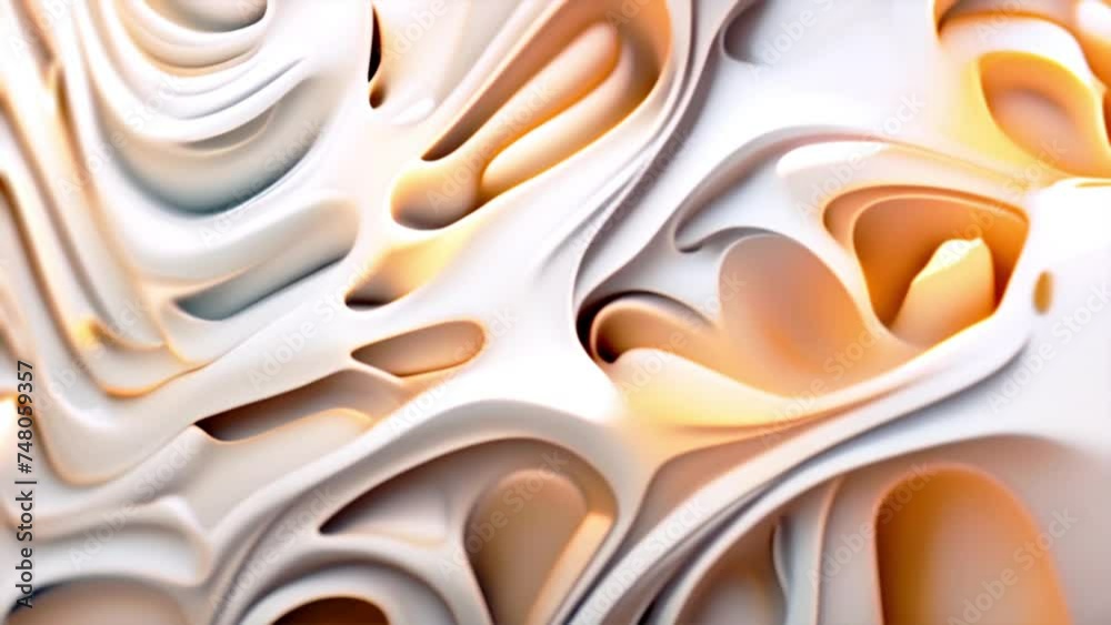 Slow motion abstract background. White and gold motion backgrounds ...