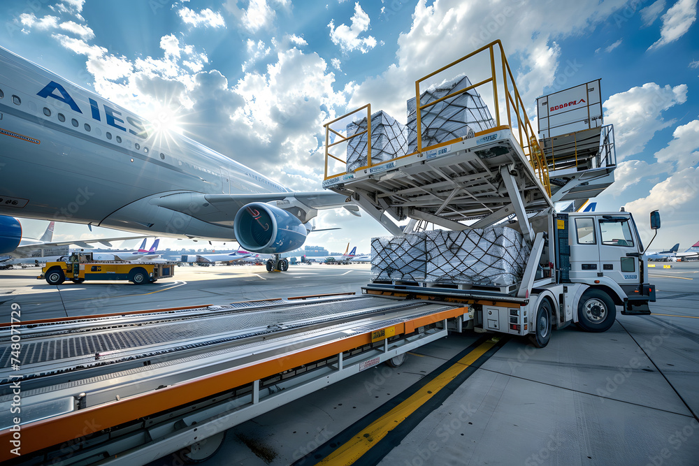 Air cargo freighter Logistics import export goods of freight global ...