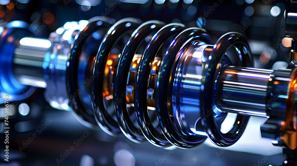 Shock absorber strut with coil spring, suspension system of modern car ...