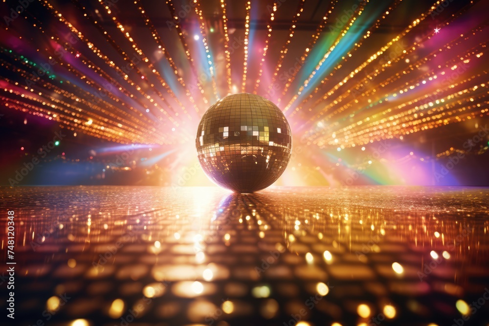 Dive into the Disco Fever: Disco Ball, Vibrant Lights and Colors ...