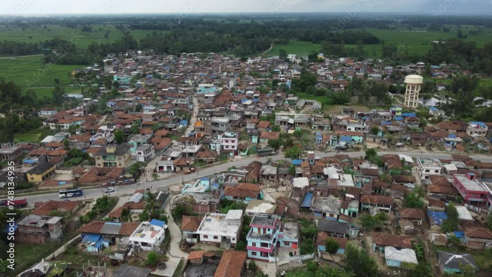 Vidéo Stock A Local Village In Mahottari District Nepal. Beautiful ...