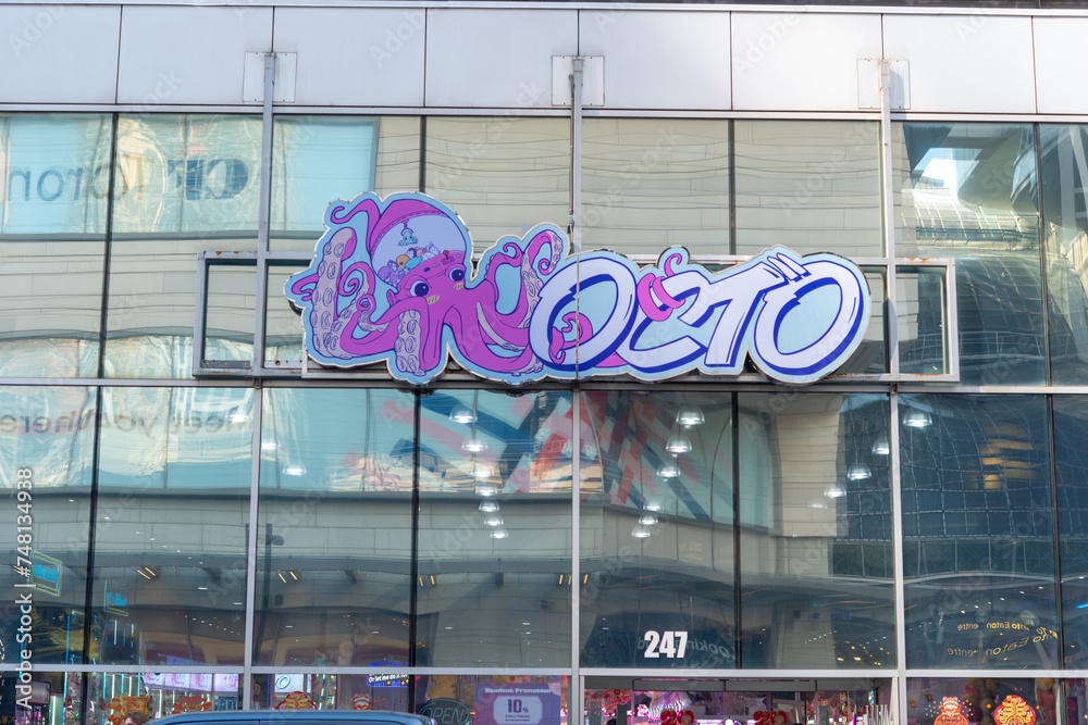 exterior facade and sign of OCTO ZONE, a video arcade, located at 247 ...