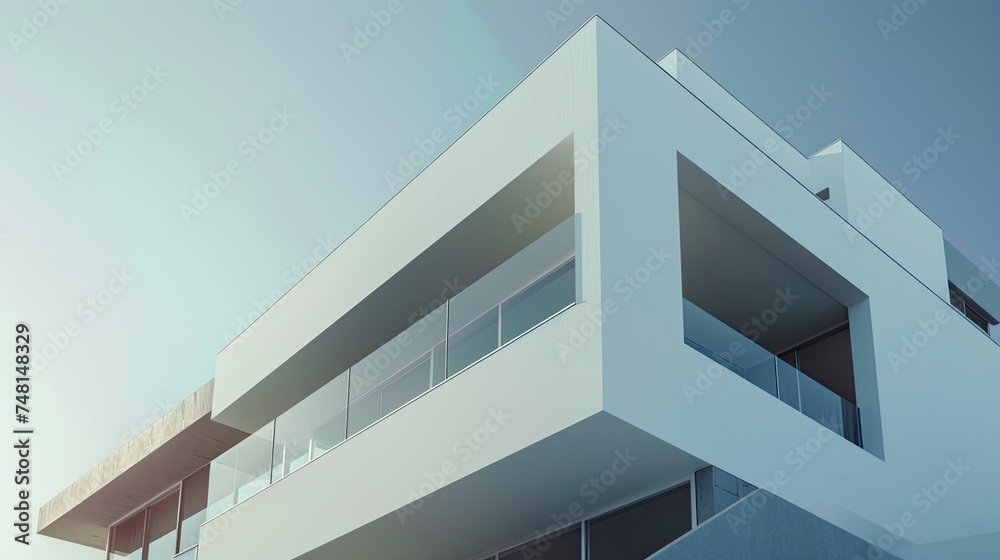 a single-section low-rise building spanning three floors, showcasing ...