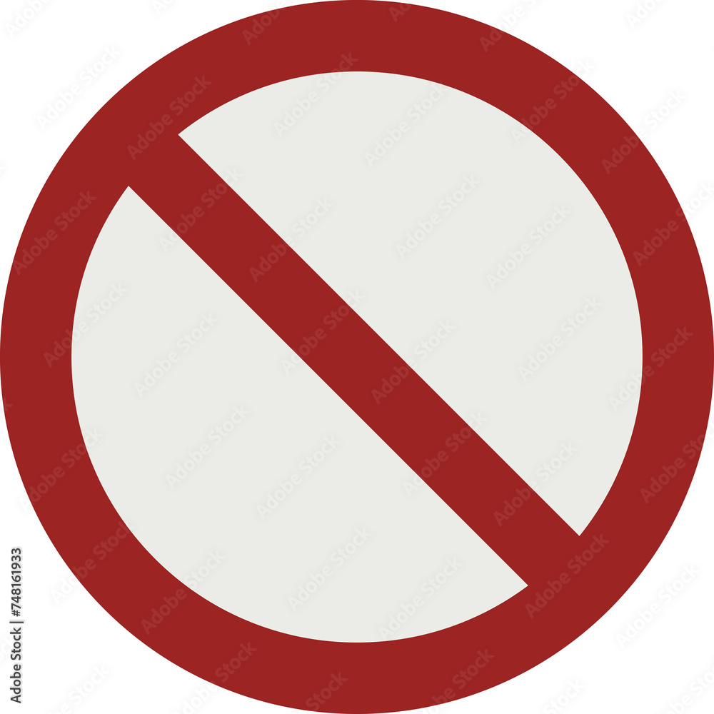 PROHIBITION SIGN PICTOGRAM, General prohibition sign ISO 7010 – P001 ...