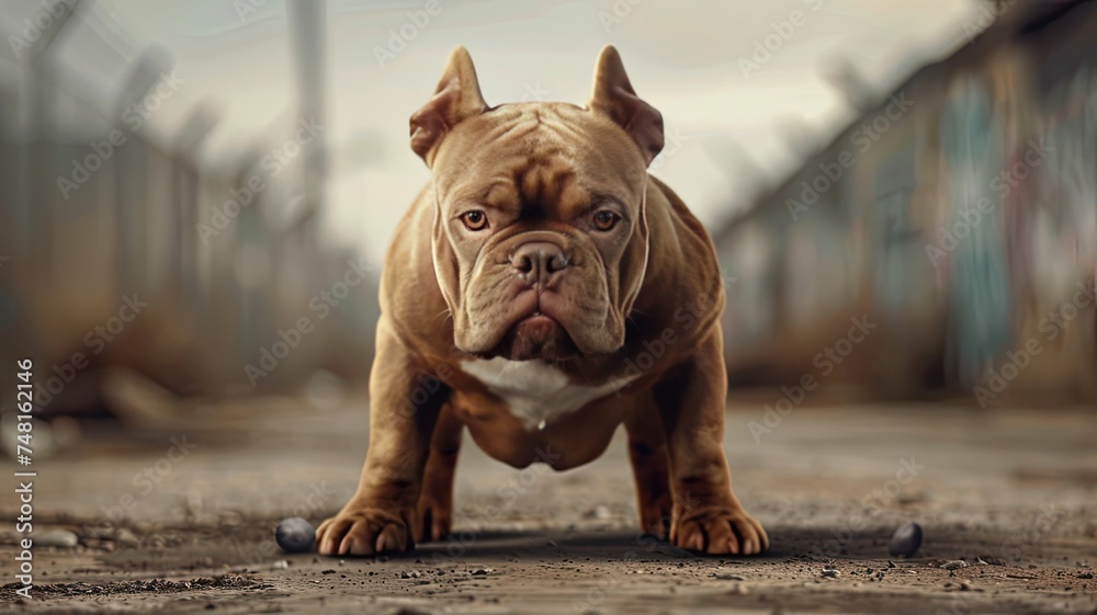 an exotic American Micro Bully, showcasing its distinctive features and ...