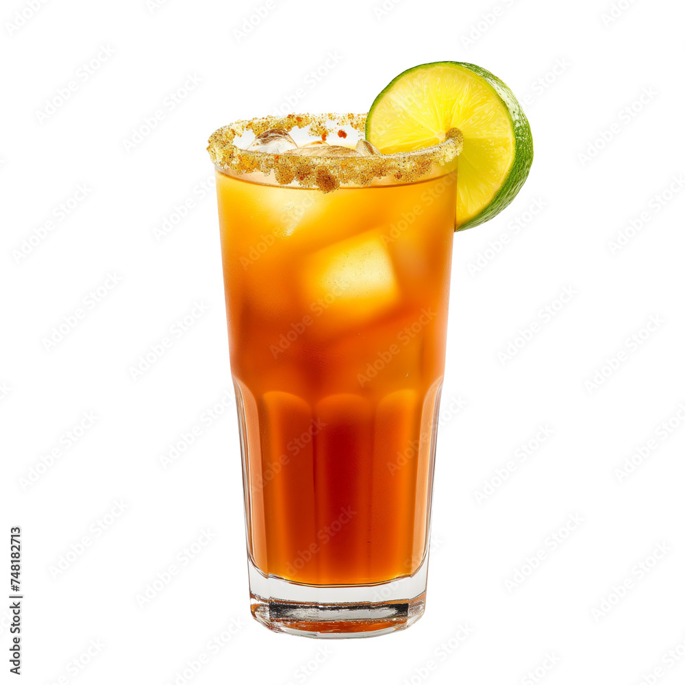 Michelada or michelagua on transparent background. Traditional Cinqo de ...