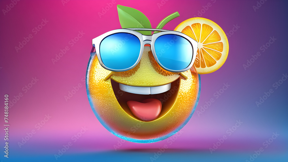 smiley face. a human emotions surprise emoji on a red background. happy ...