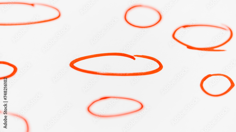 Red Marker Symbols Isolated on White Background. Miscellaneous red ...