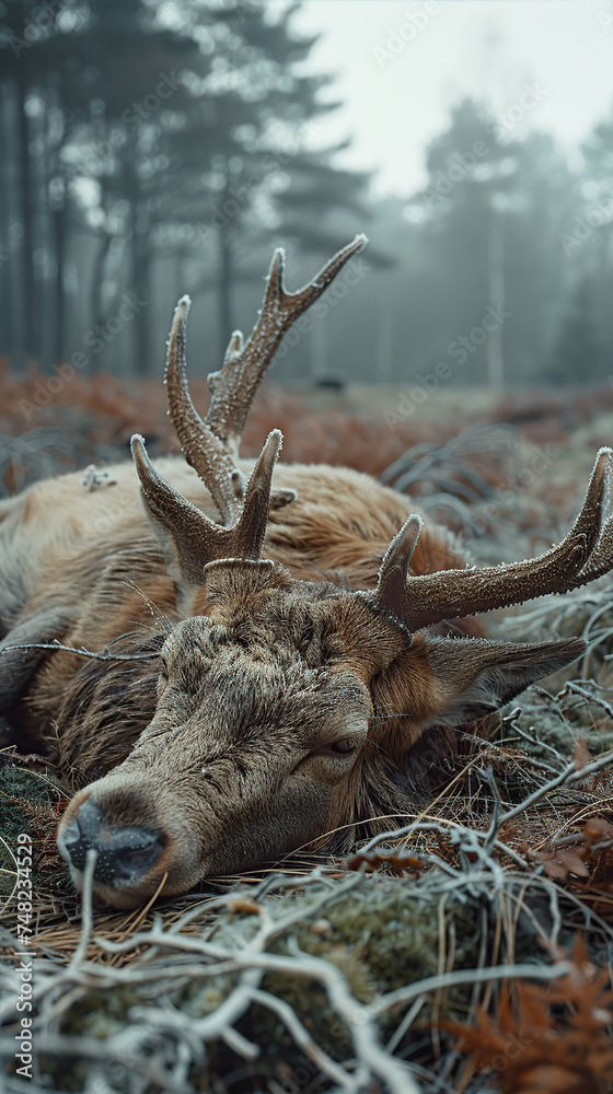 Dead, Deer, Carcass, Lifeless, Antlers, Wildlife, Roadkill, Corpse ...