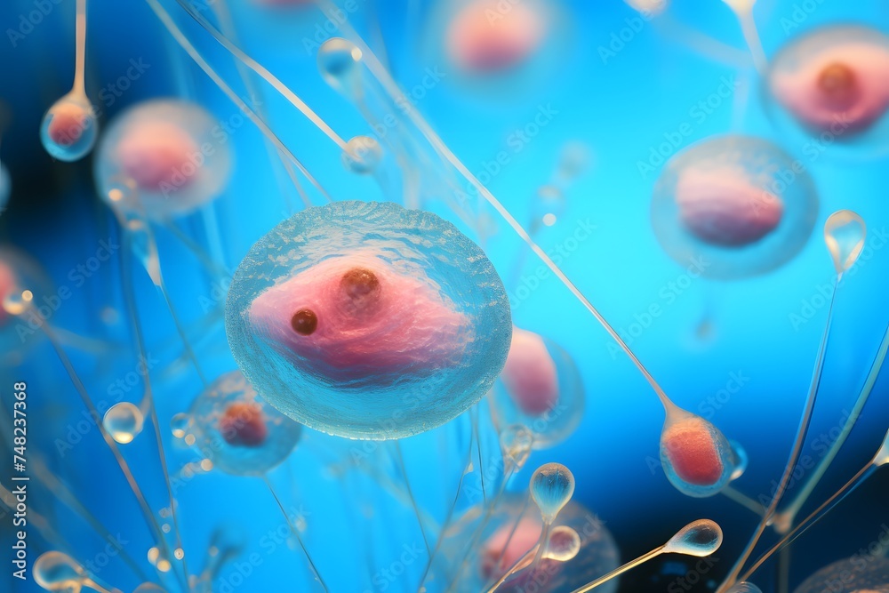 Histology of human epididymis tissue, micrograph. Photo under ...