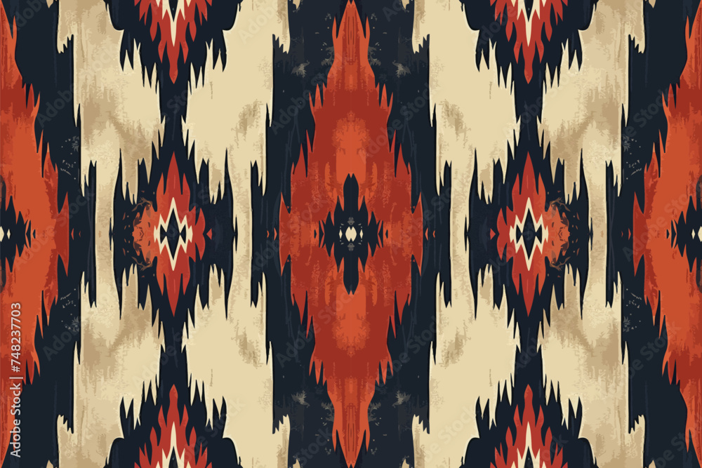 Ikat seamless patterns embody essence of renowned historical eras in ...