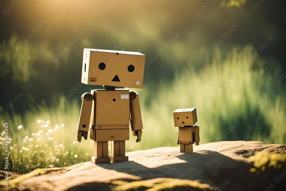 reboot on the ground, Encounter a small wooden toy robot named Danbo ...