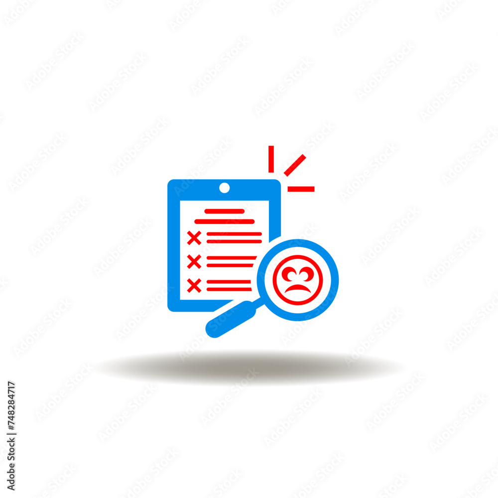 Vetor de Vector illustration of checklist exclamation with cross marks ...