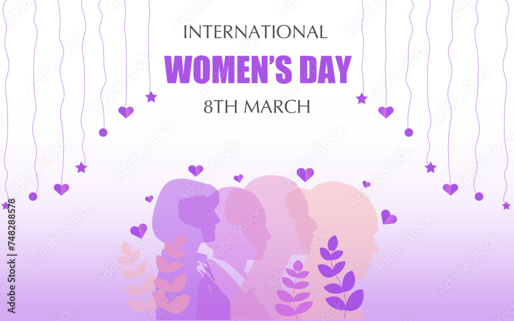 Purple theme International women's day wallpaper, womens day greetings ...