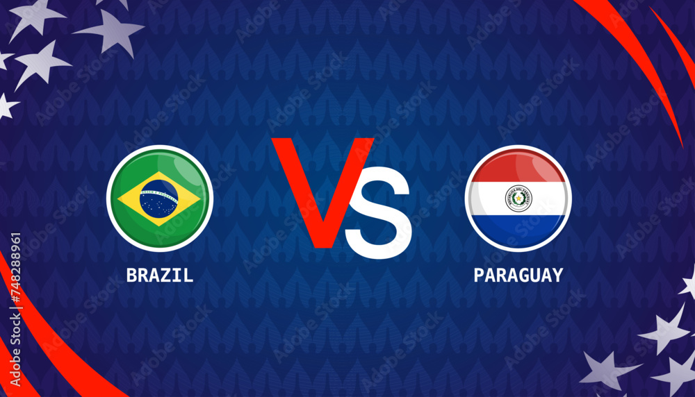 Paraguay vs Brazil broadcast template for sports Copa America 2024 ...