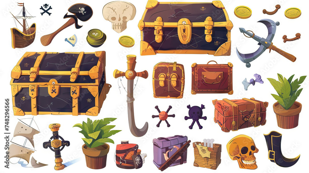 Pirate Treasure Hunt Game: Illustrated Game for Pirate-Themed Parties ...