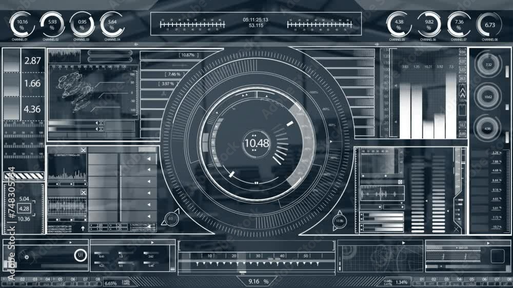 Animation of digital data processing over screens Stock Video | Adobe Stock