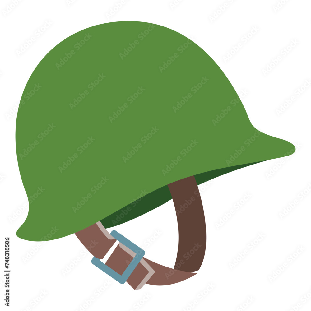Military Helmet vector icon. Isolated emoji sign design of helmet, nod ...