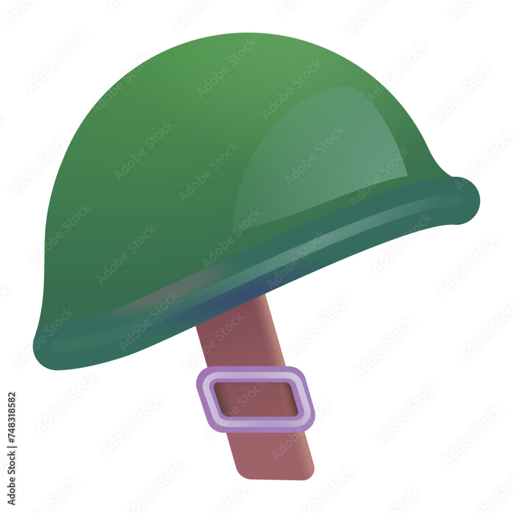 Military Helmet vector icon. Isolated emoji sign design of helmet, nod ...