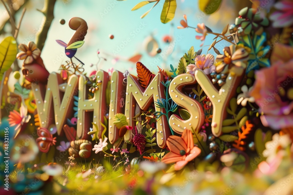 Playful Whimsical Letters Immersed in a Fantasy World Generative AI ...