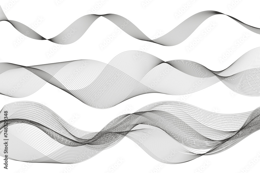 Lines for the background. Black stripes on a white background. Set of ...