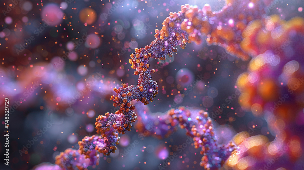 3d Molecular DNA Model Structure, business teamwork concept, Human cell ...