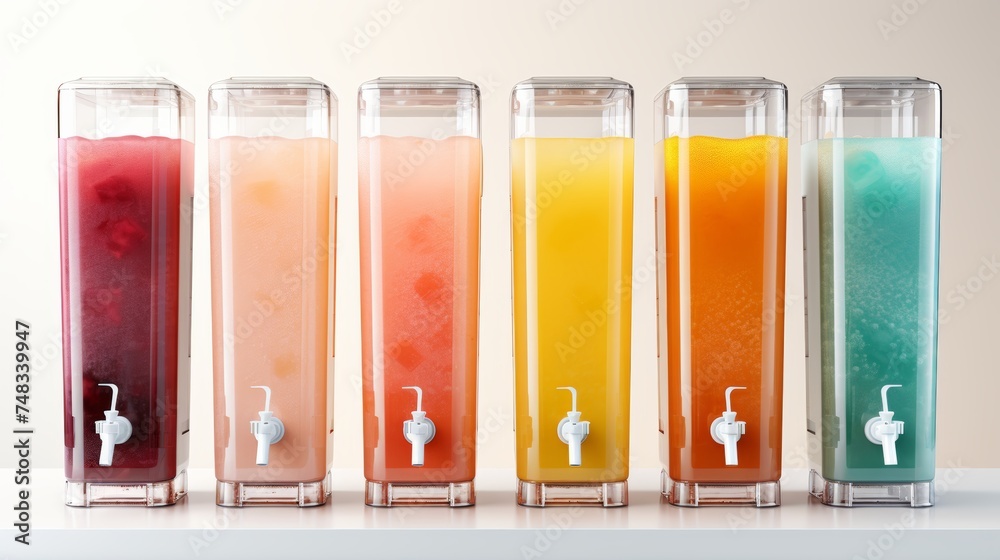 Summer fruit juice dispenser for chilled refreshing drinks in multi ...