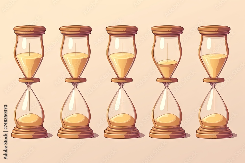 Simple Hourglass Collection, Sand Clocks for Sprite Sheet Animation ...