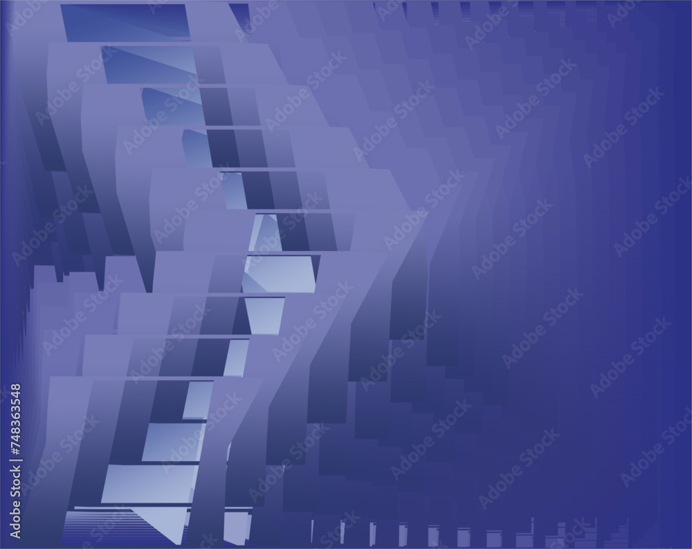 composition of geometric lines and planes with shades of blue gradient ...