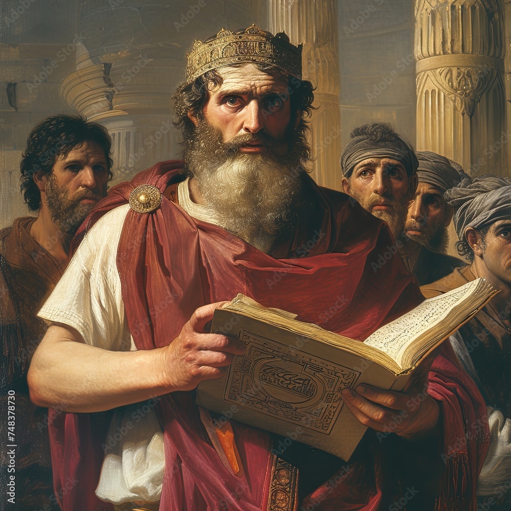 Royal legacy: king Salomon, an iconic biblical figure known for wisdom ...