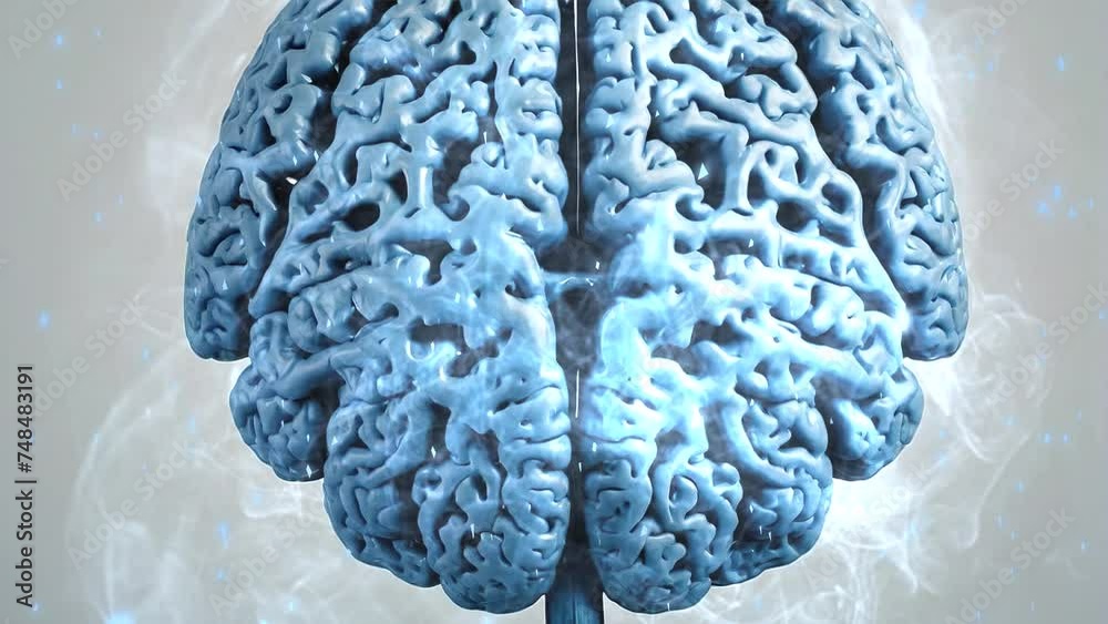 Animated Brain Anatomy Loop as a Symbol of Ideas Stock Video | Adobe Stock