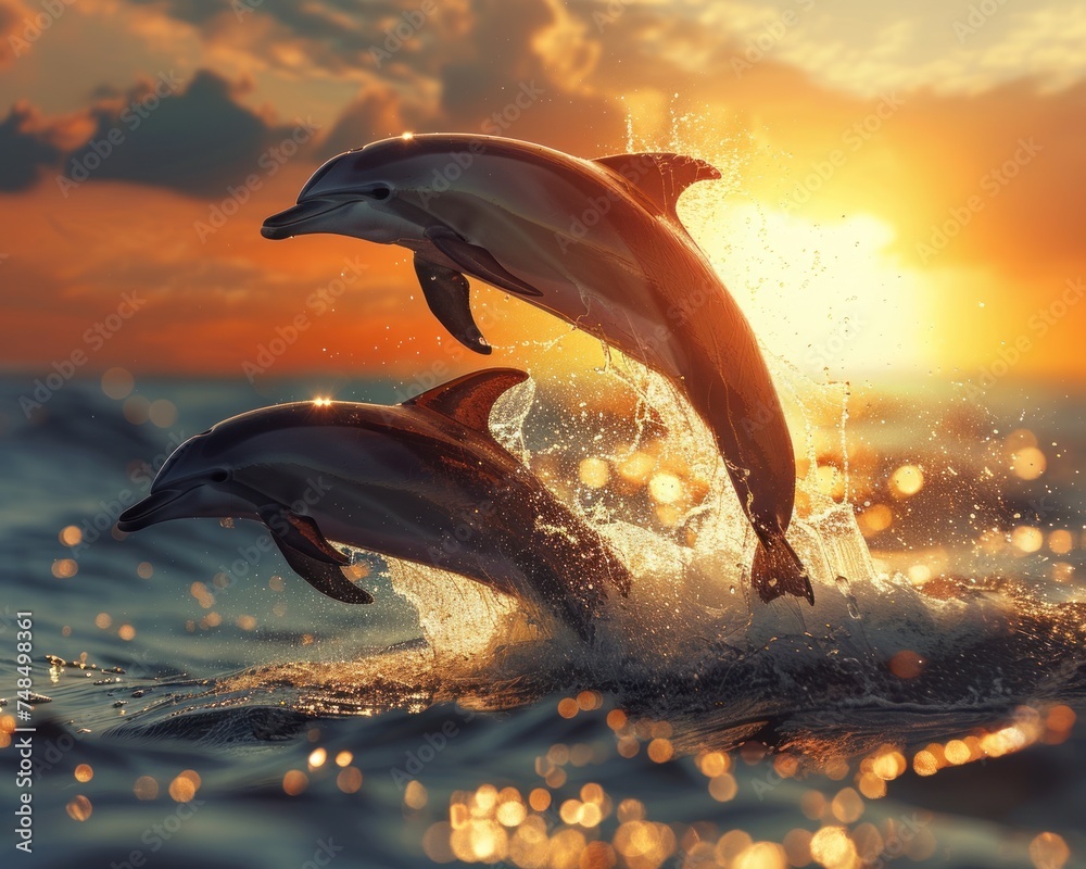 Dolphins Dancing in the Ocean. Capturing the Graceful Movements of Wild ...