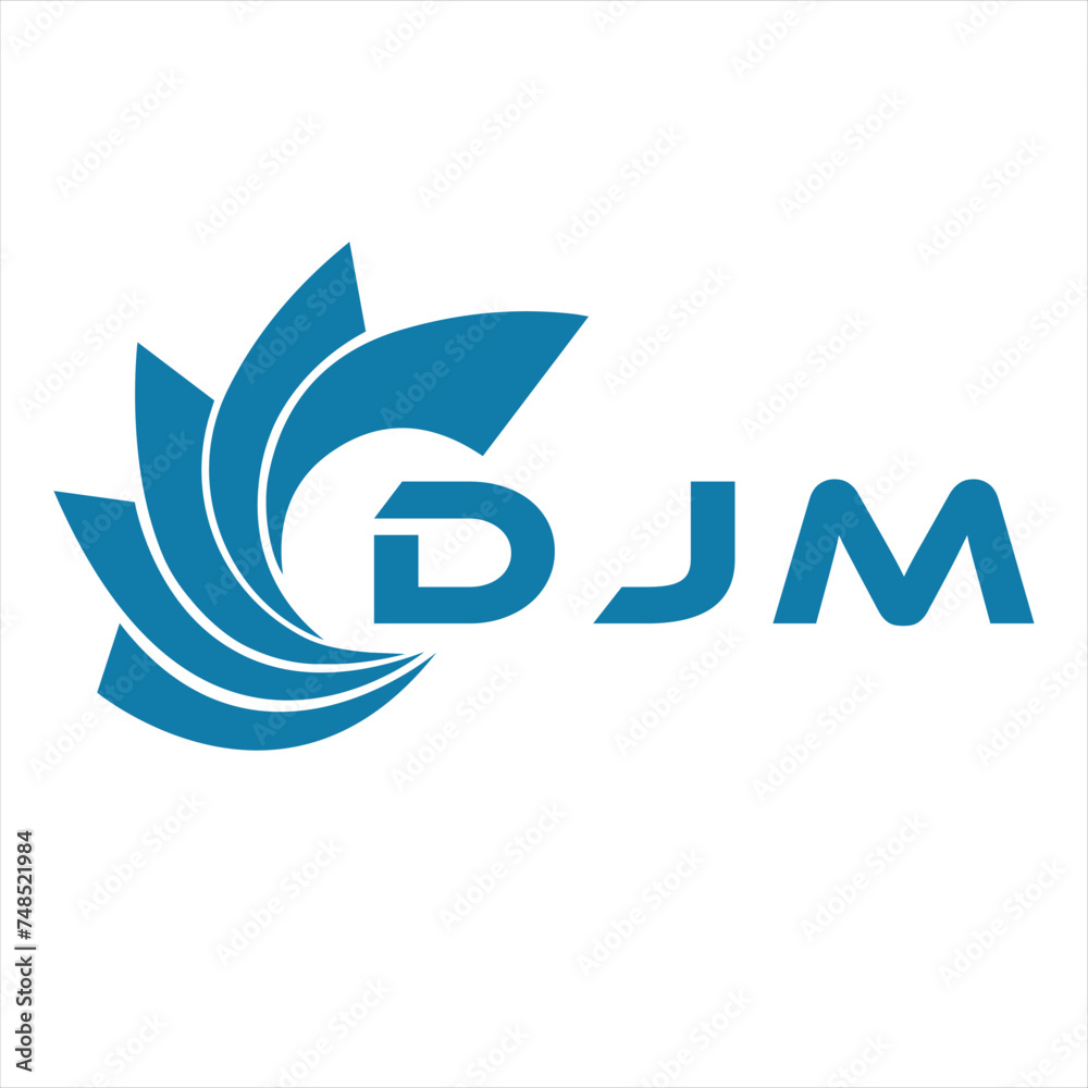 DJM letter design. DJM letter technology logo design on white ...
