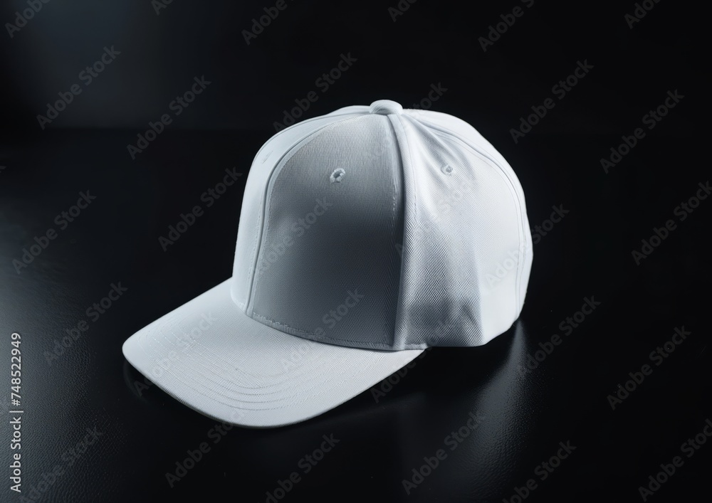 White cap hat front view and back view isolated on white background ...