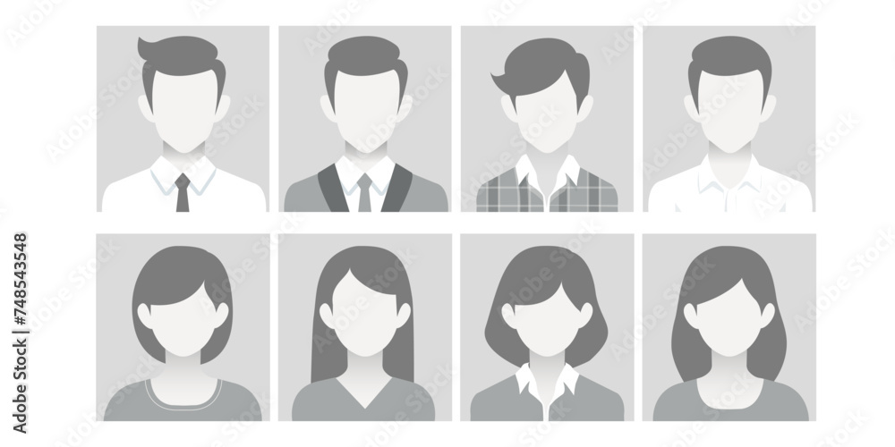 Avatar, user profile, person icon, male and female silhouette, profile ...