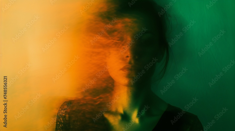 Masked Suffering: Behind a forced smile, a woman's portrait hides the ...