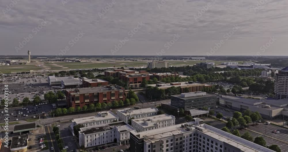 Atlanta Georgia Aerial v935 drone flyover Hapeville and College Park ...