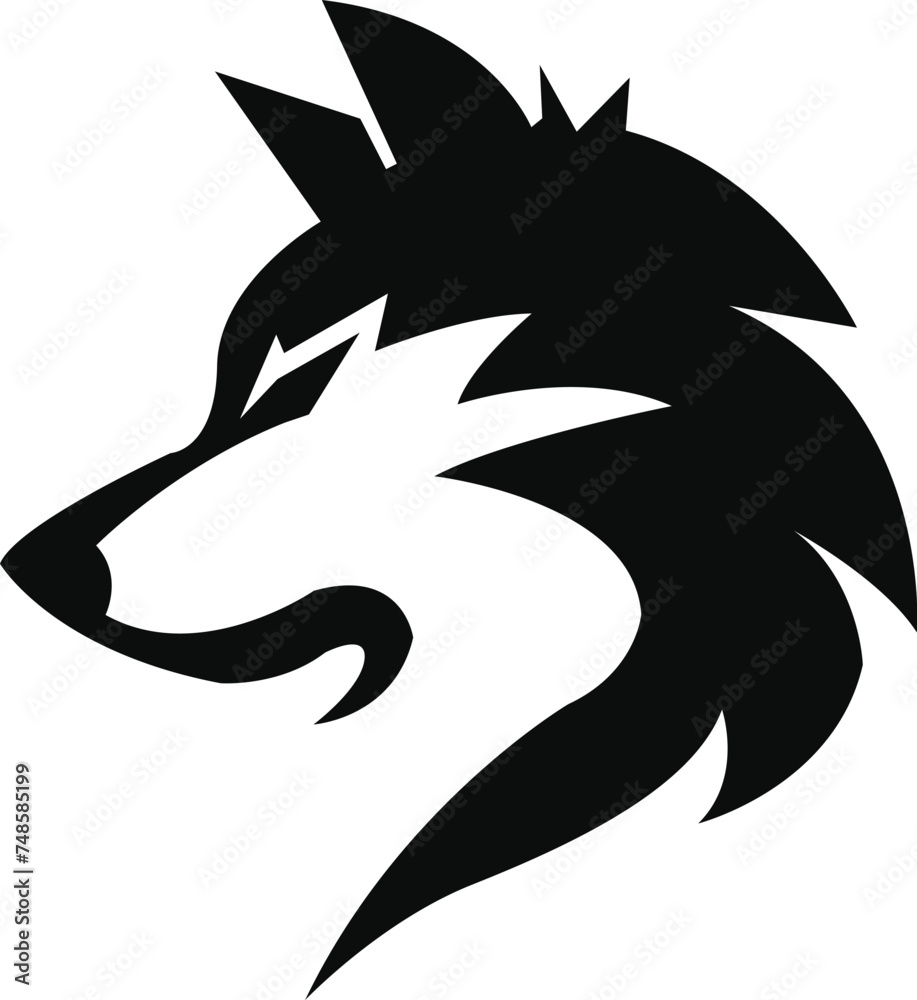 Tribal wolf tattoo, Wolf Howling Artwork design, side view wolf tattoo ...