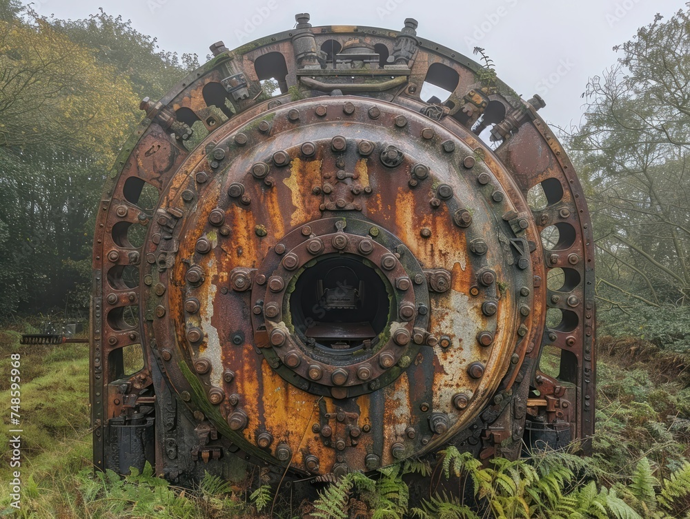 Iron and Steam Legacy, A monument to the steam age with skeletal ...